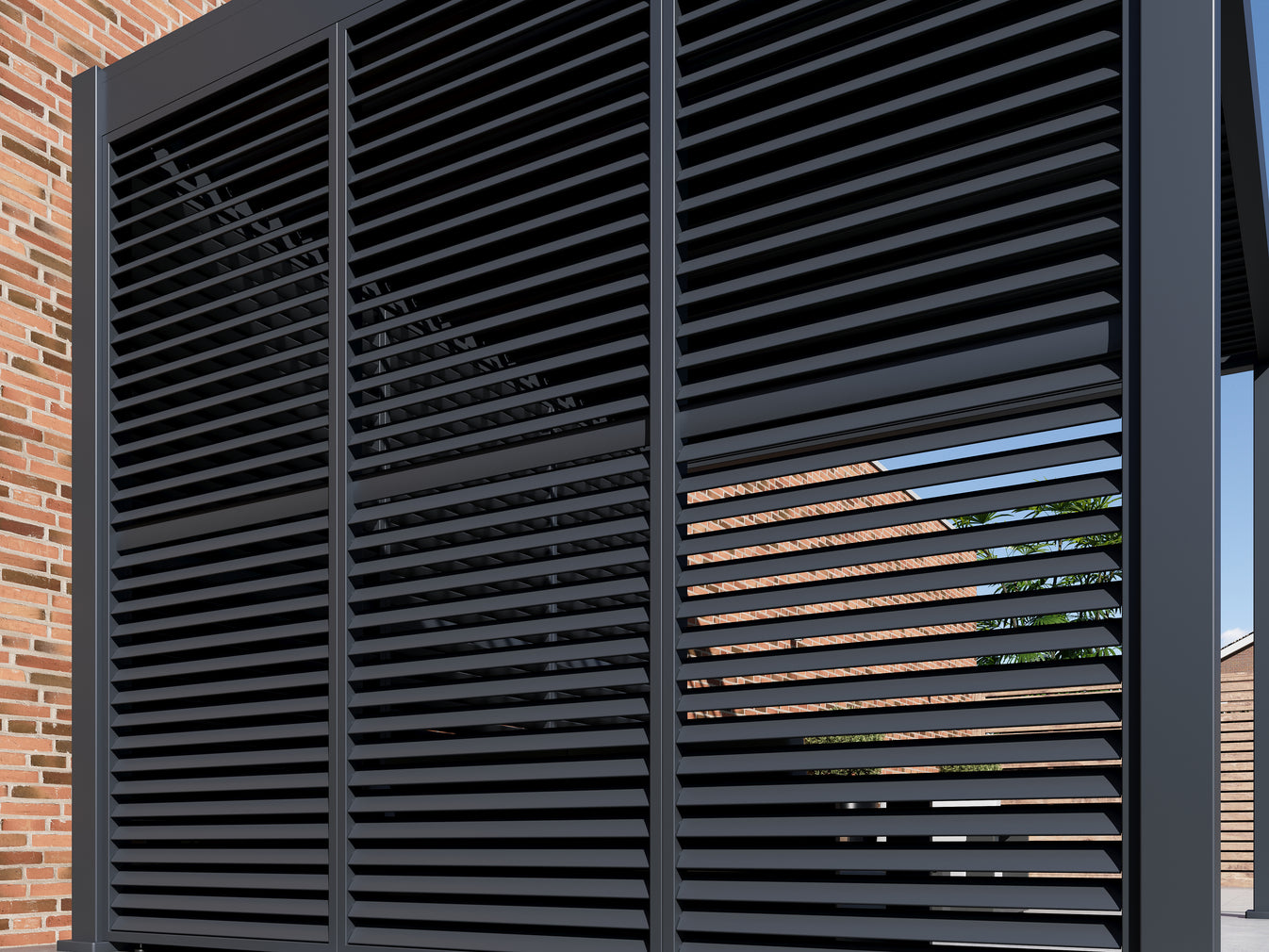 Single Adjustable Shutter Panel for Louvered Pergola