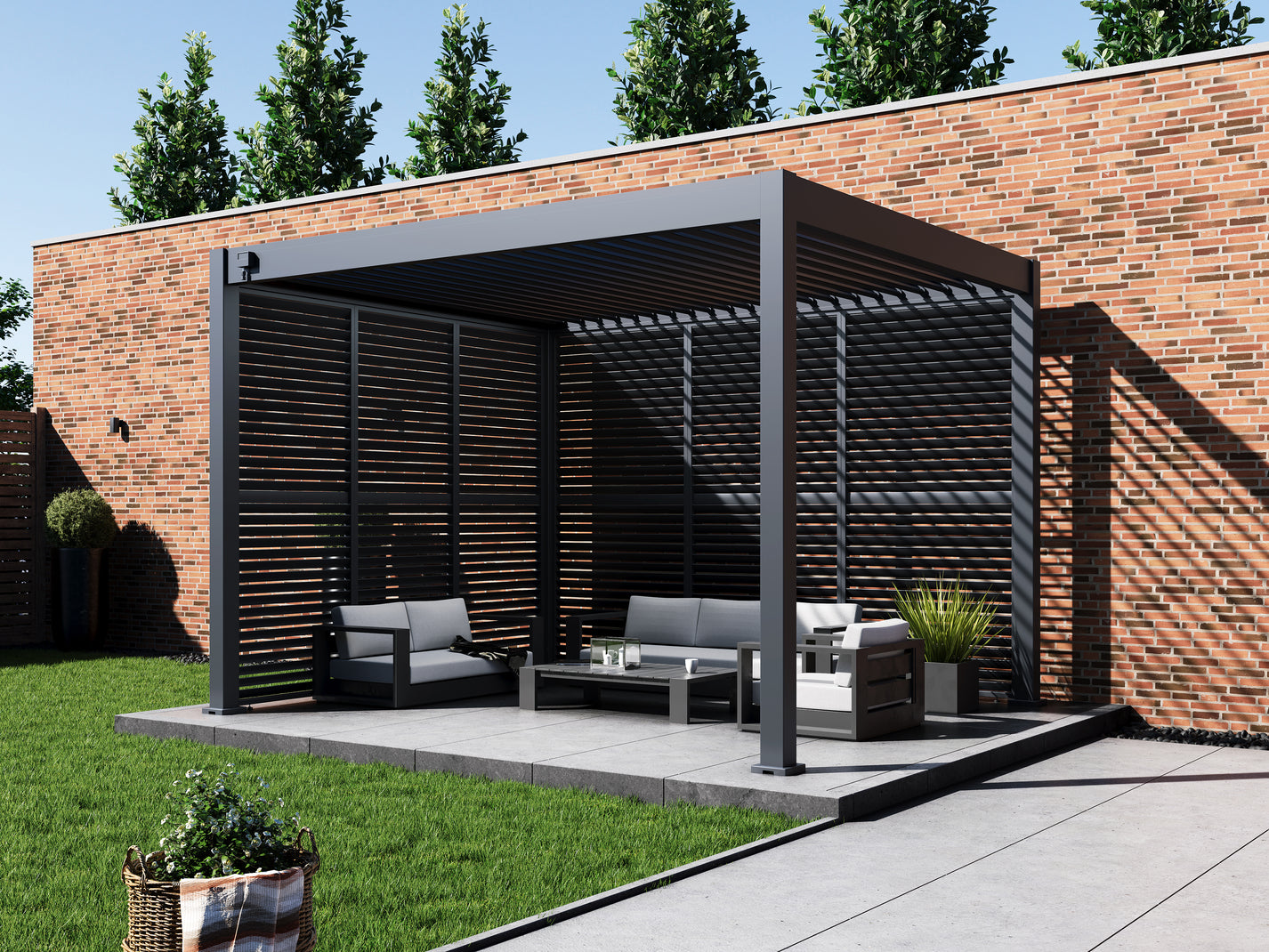 Single Adjustable Shutter Panel for Louvered Pergola